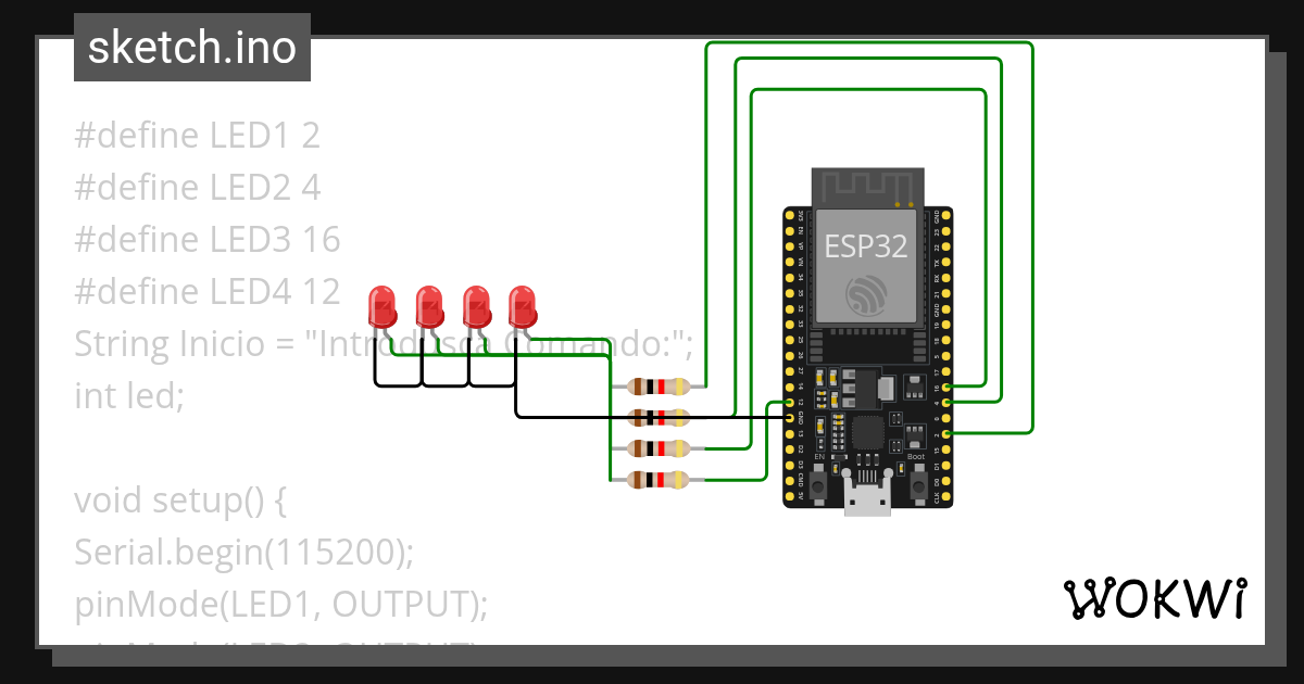 P2 Switch Case Wokwi Esp32 Stm32 Arduino Simulator