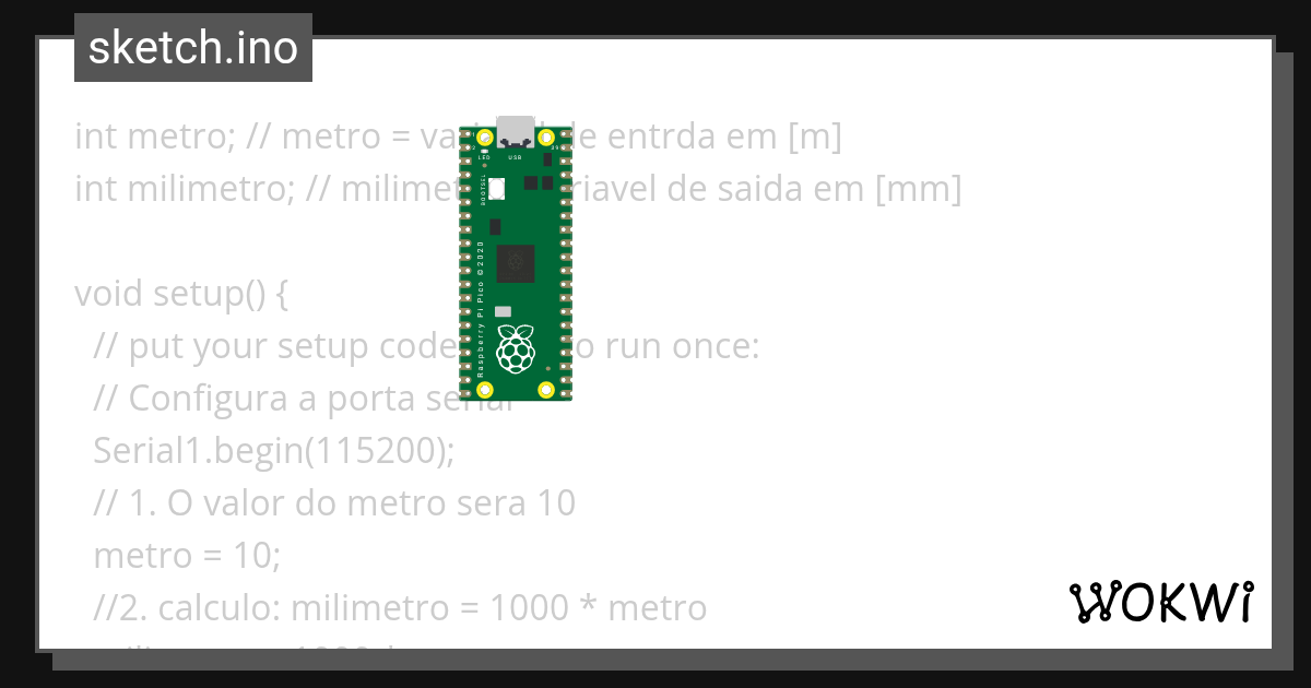 metro_milimetro.c - Wokwi ESP32, STM32, Arduino Simulator