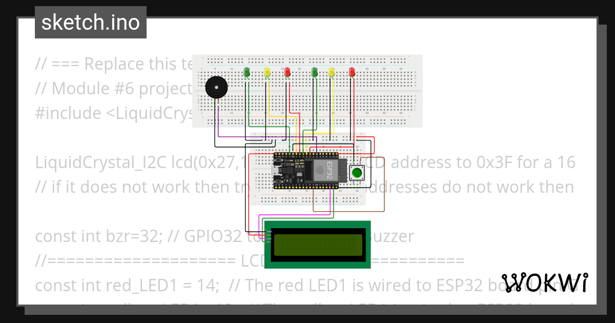 Module 6 Victor Diaz-Marvan - Wokwi ESP32, STM32, Arduino Simulator