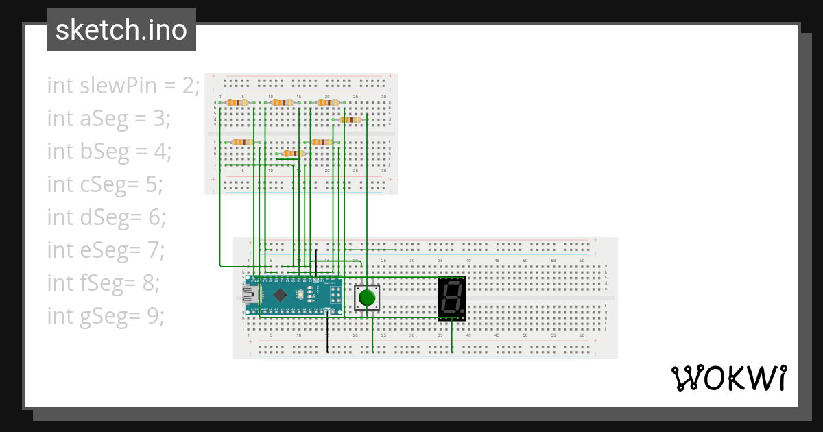 sevenSeg - Wokwi ESP32, STM32, Arduino Simulator
