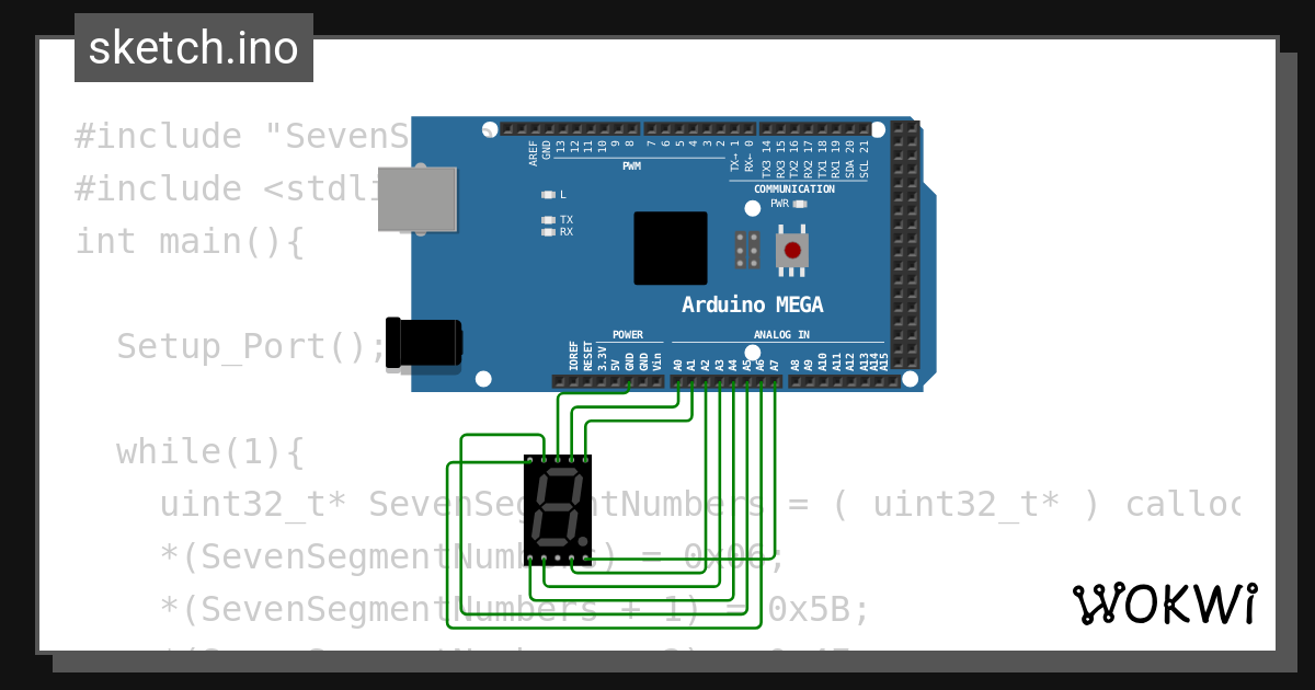 Sevensegmentdisplay Wokwi Esp32 Stm32 Arduino Simulator