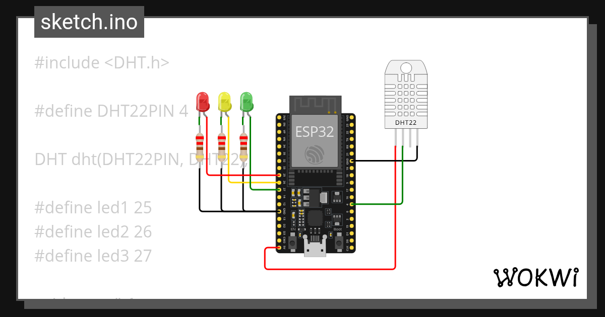 Tugas 8. DHT22 Suhu & Temp - Wokwi ESP32, STM32, Arduino Simulator