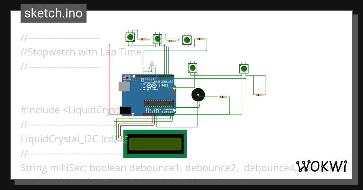 Lap time Tamiya - Wokwi ESP32, STM32, Arduino Simulator
