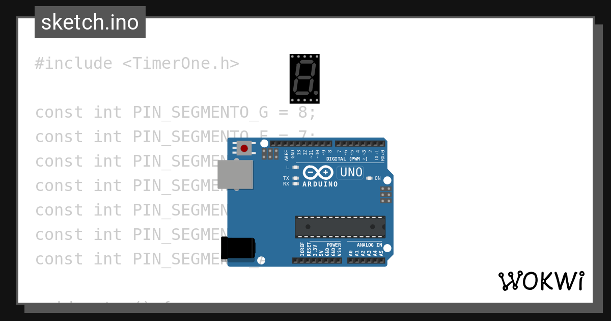 Display7segmentos1 Wokwi Esp32 Stm32 Arduino Simulator