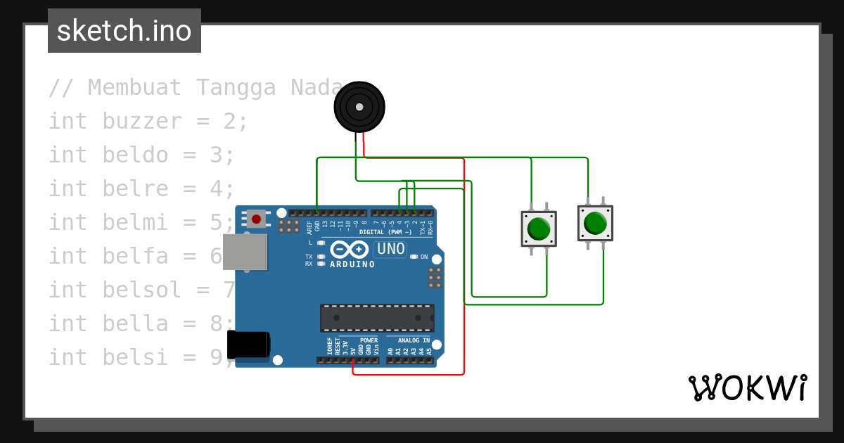 Buzzer Tangga Nada Wokwi Esp32 Stm32 Arduino Simulator 9375