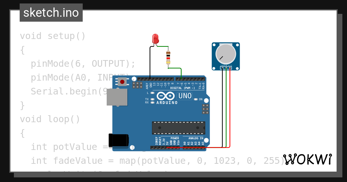 Potentiometer Wokwi Esp32 Stm32 Arduino Simulator 9860