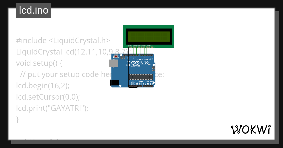 LCD - Wokwi ESP32, STM32, Arduino Simulator