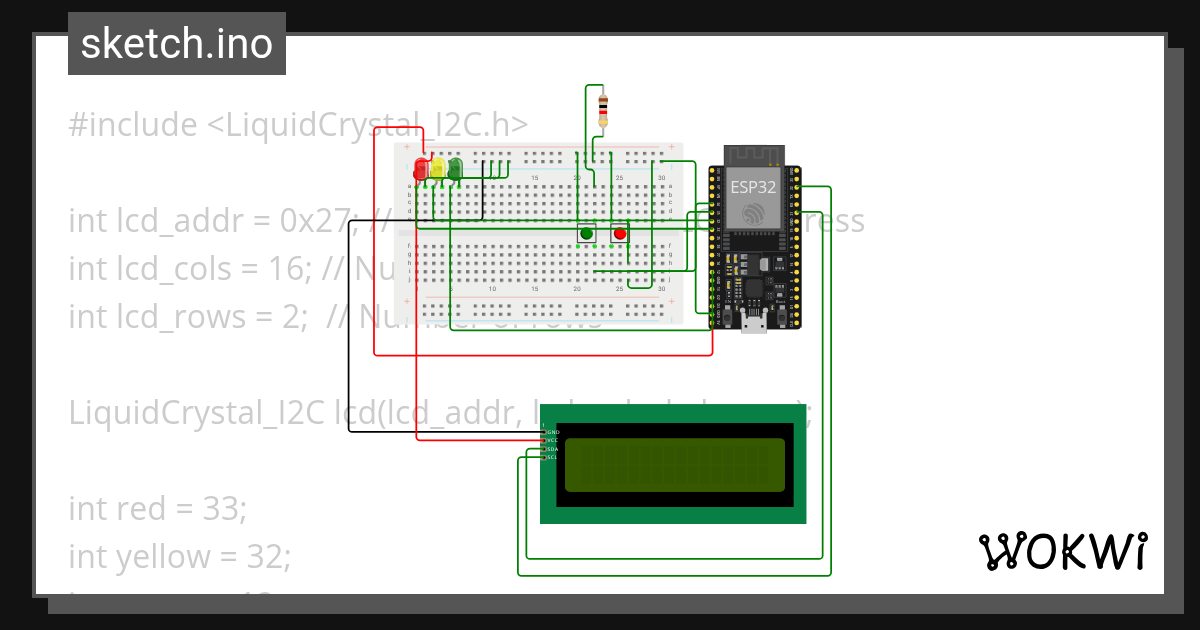 Traffic Light new - Wokwi ESP32, STM32, Arduino Simulator