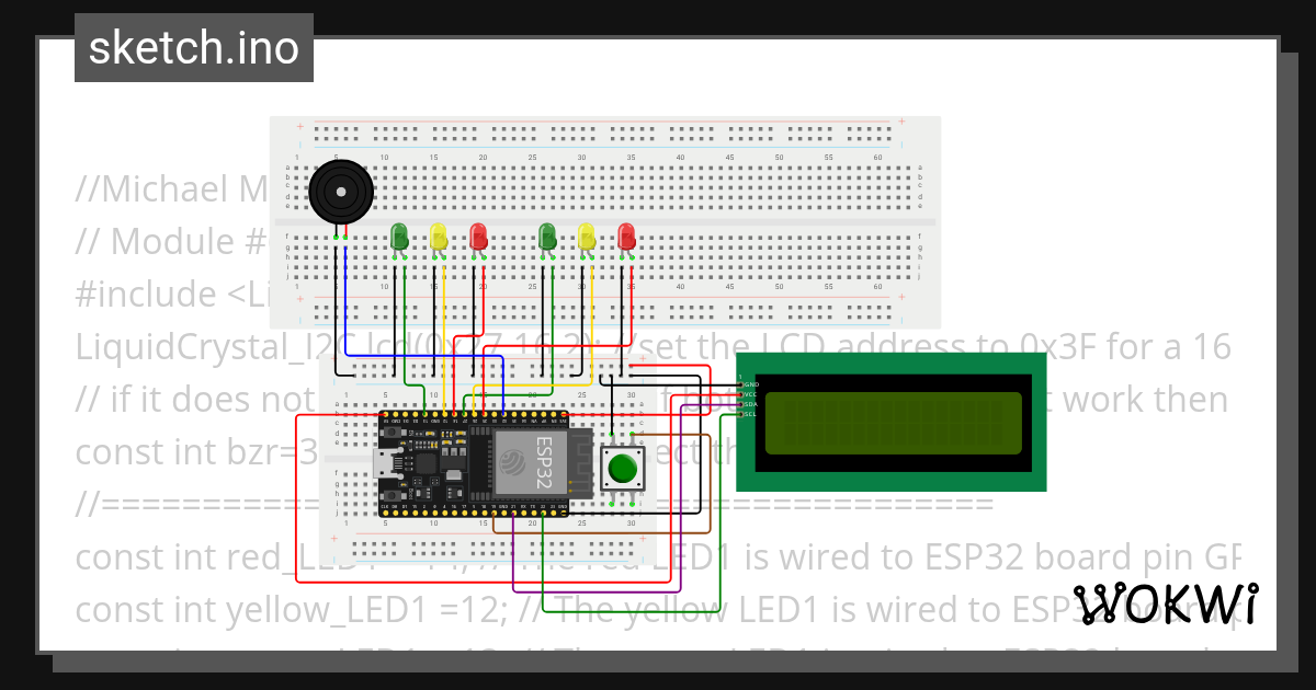 Module 6 - Michael McHugh - Wokwi ESP32, STM32, Arduino Simulator