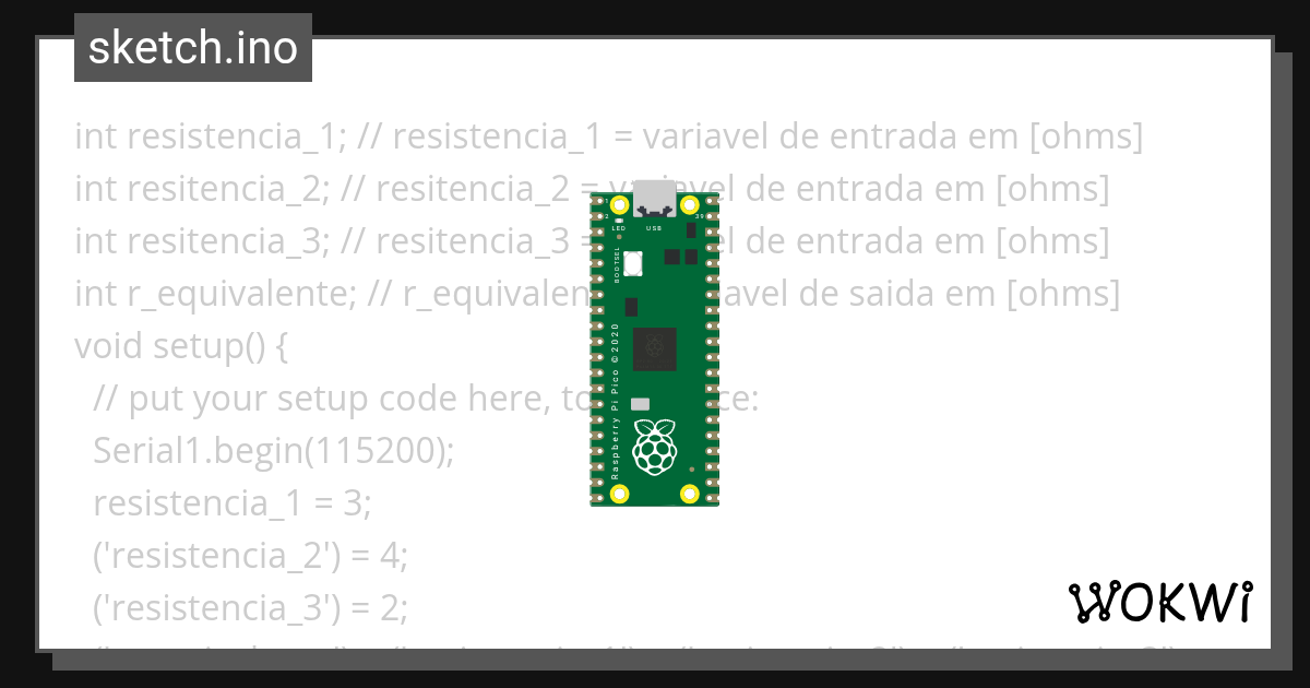 resistencia.c - Wokwi ESP32, STM32, Arduino Simulator