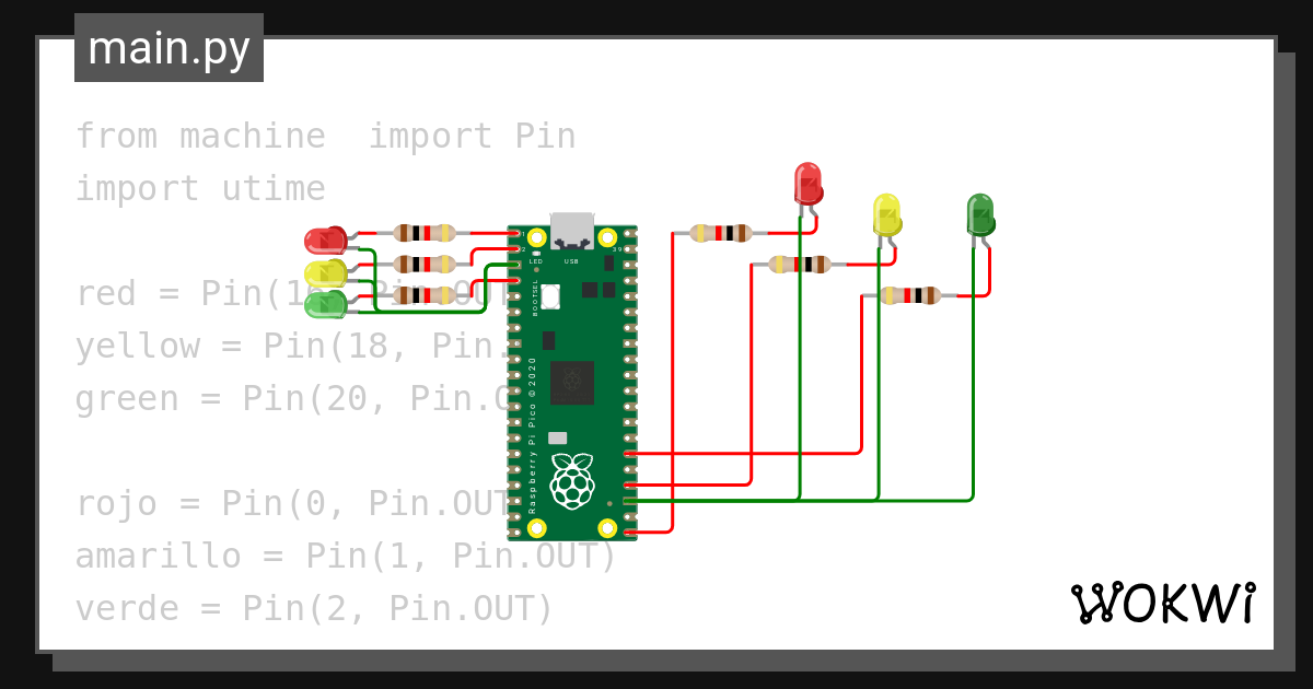 Misael Semaforo Wokwi Esp32 Stm32 Arduino Simulator