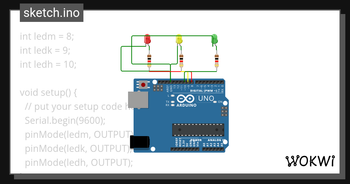 Lalu lintas - Wokwi ESP32, STM32, Arduino Simulator