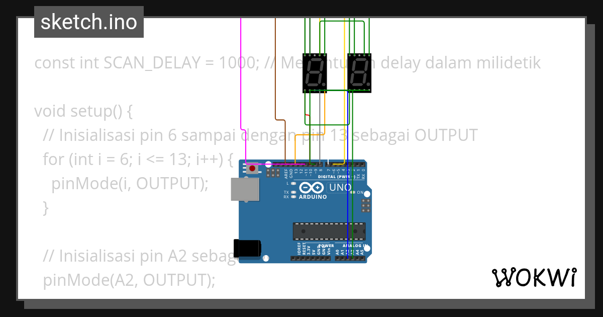 Seven Segment Wokwi Esp32 Stm32 Arduino Simulator 5692