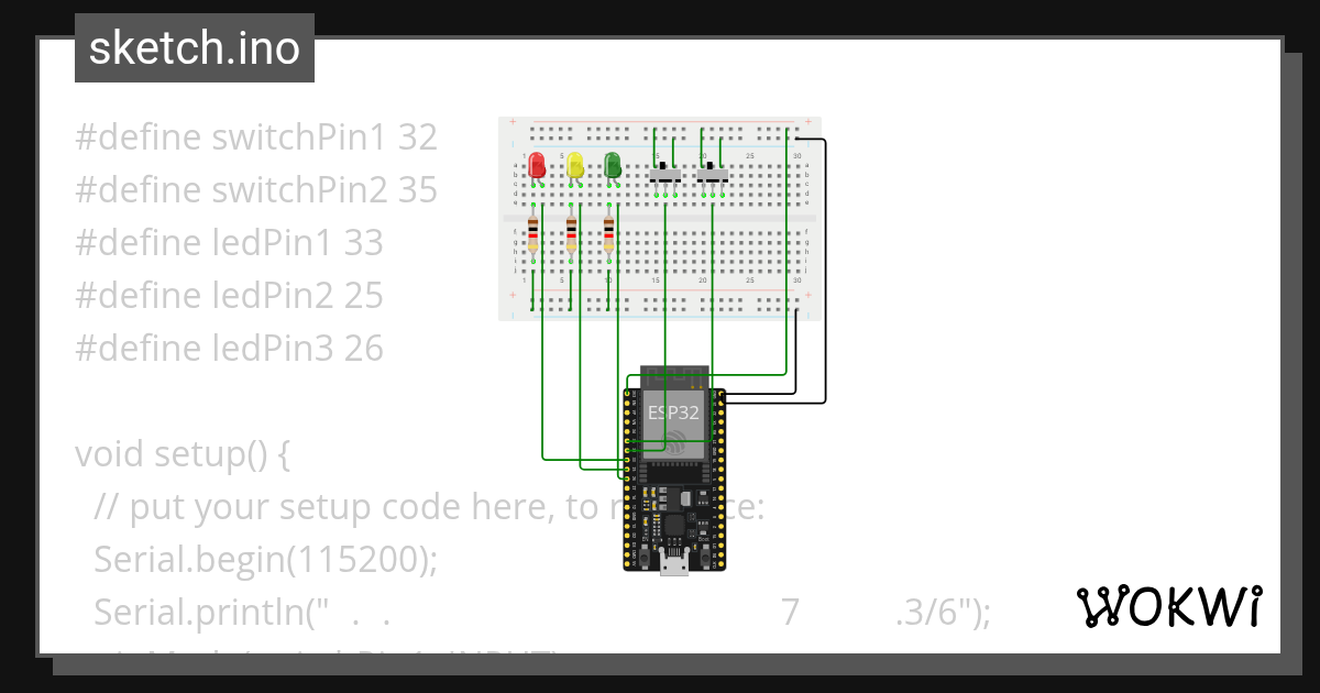 Lab 02 - Wokwi ESP32, STM32, Arduino Simulator