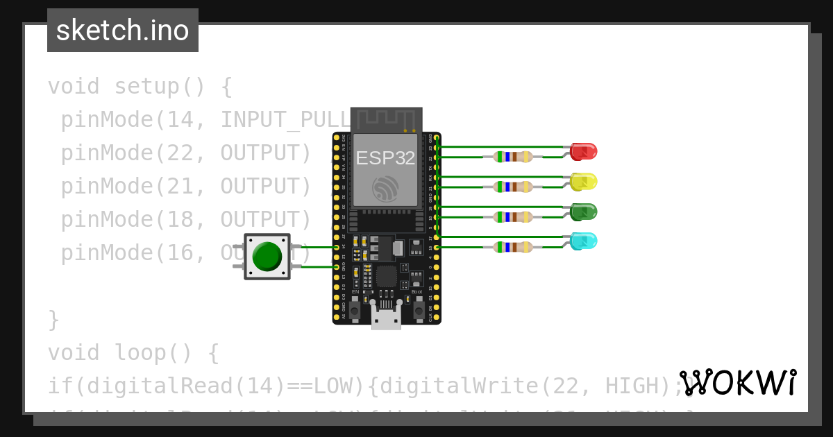 Projek 1 Blink Wokwi Esp32 Stm32 Arduino Simulator 2668