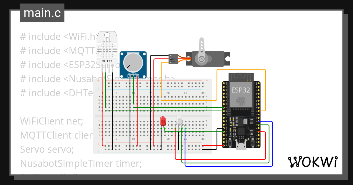 publish data suhu kelembaban dengan retain - Wokwi ESP32, STM32, Arduino Simulator