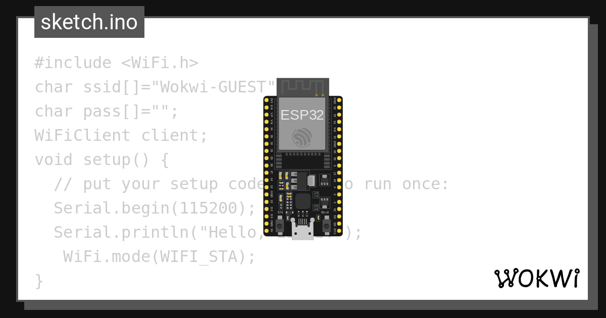 Wifi Wokwi Esp32 Stm32 Arduino Simulator