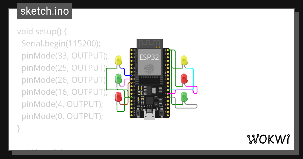 traffic - Wokwi ESP32, STM32, Arduino Simulator