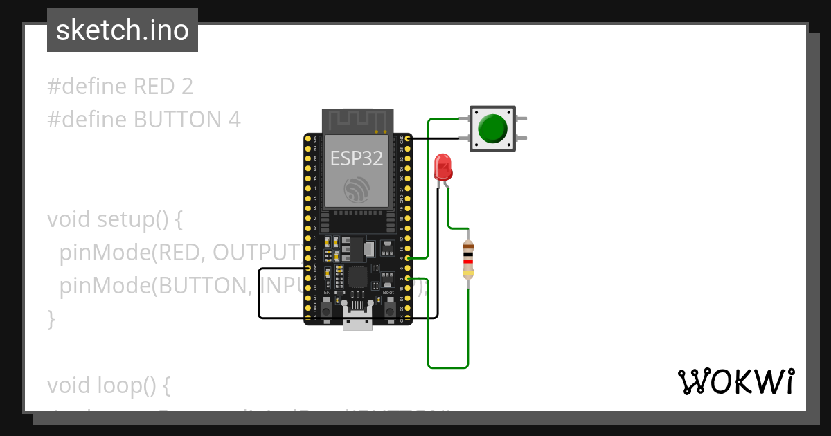 Button Wokwi Esp32 Stm32 Arduino Simulator 6613
