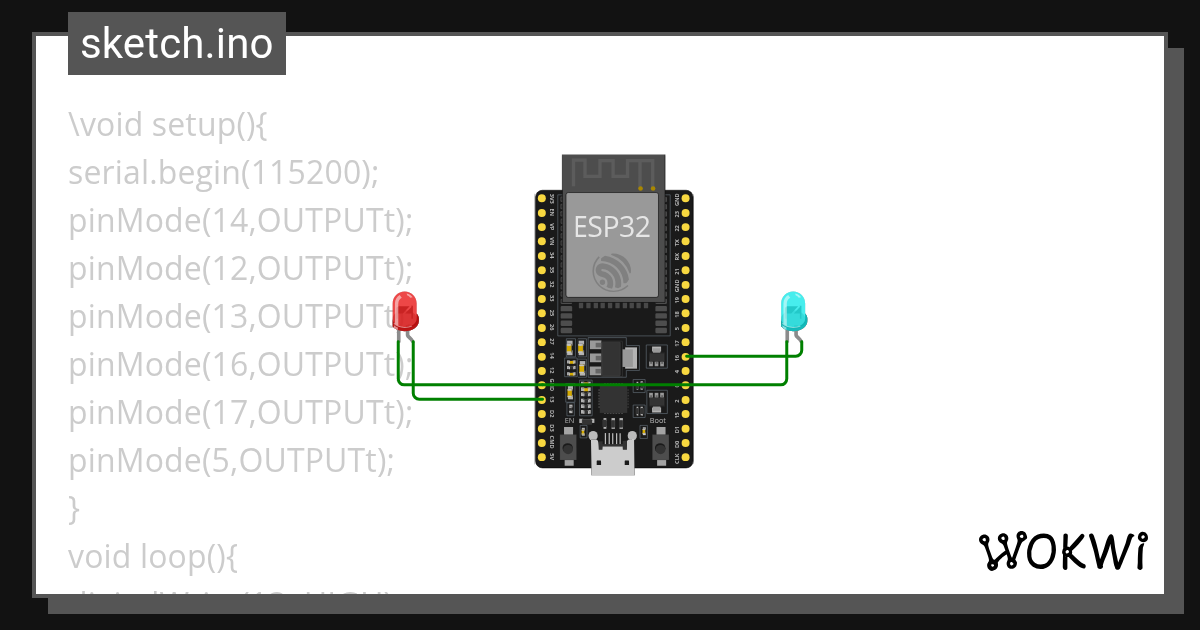 traffic light - Wokwi ESP32, STM32, Arduino Simulator