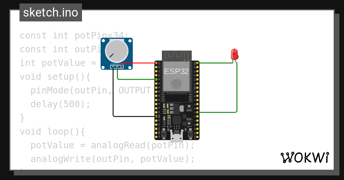 Buổi 2 Mạch điều Khiển Xoay Sáng Tắt đèn Wokwi Esp32 Stm32 Arduino Simulator