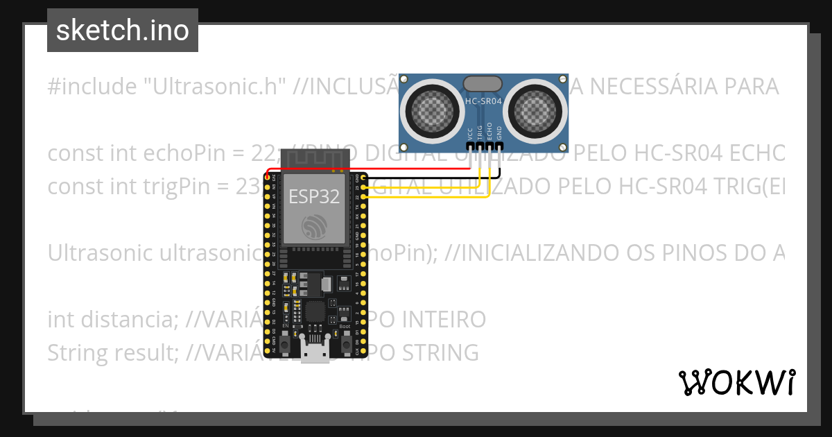 ultrasonic - Wokwi ESP32, STM32, Arduino Simulator