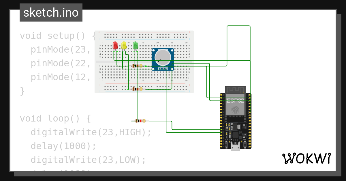 Yoo Traf Light Wokwi Esp32 Stm32 Arduino Simulator 3406
