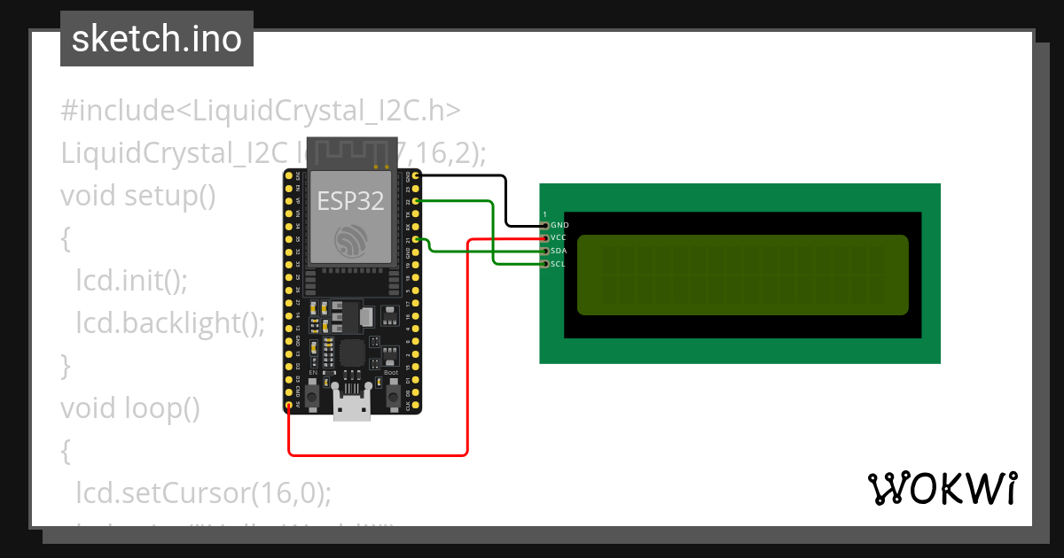 Lcdi2c Wokwi Esp32 Stm32 Arduino Simulator 