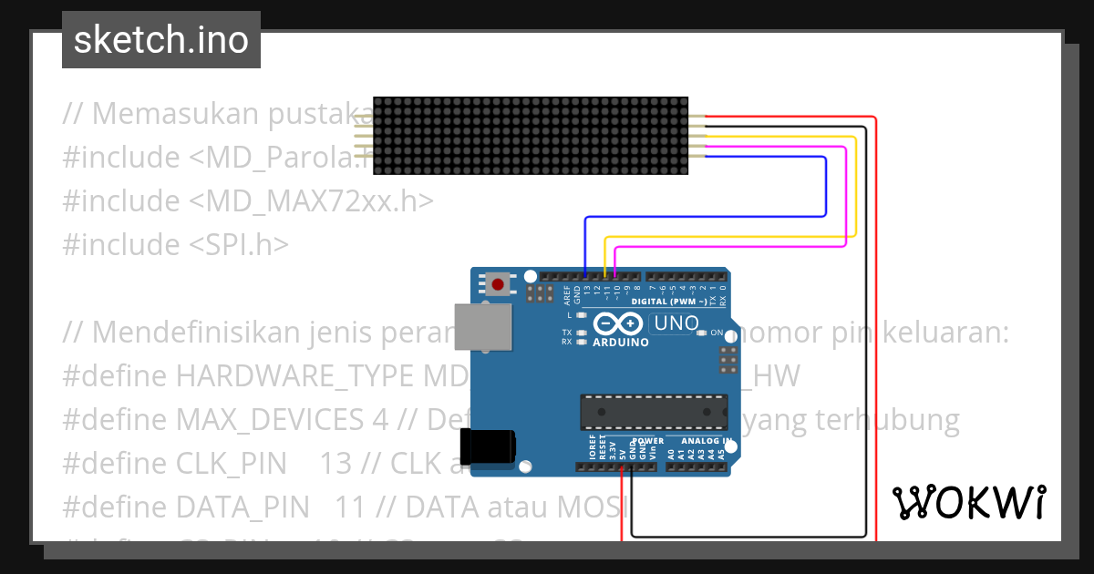 Running Text Terrence Wokwi Esp32 Stm32 Arduino Simulator 9014