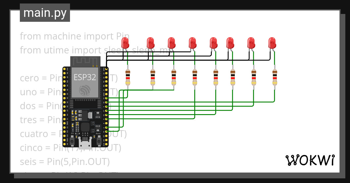leds2 - Wokwi ESP32, STM32, Arduino Simulator