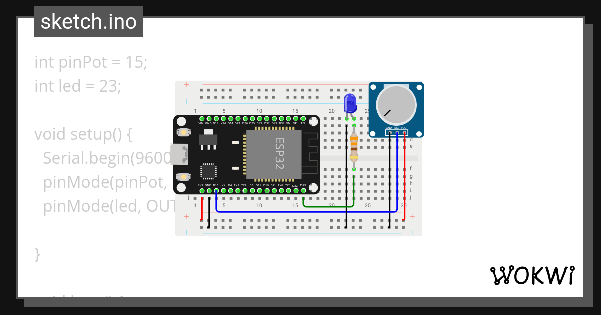 05_Monitor potenciometro exercicio - Wokwi ESP32, STM32, Arduino Simulator