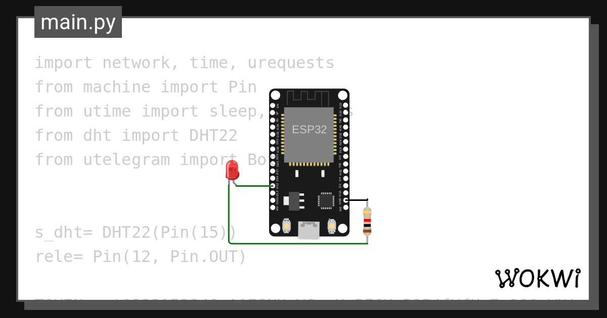 Telegram Trabajo Wokwi Esp32 Stm32 Arduino Simulator