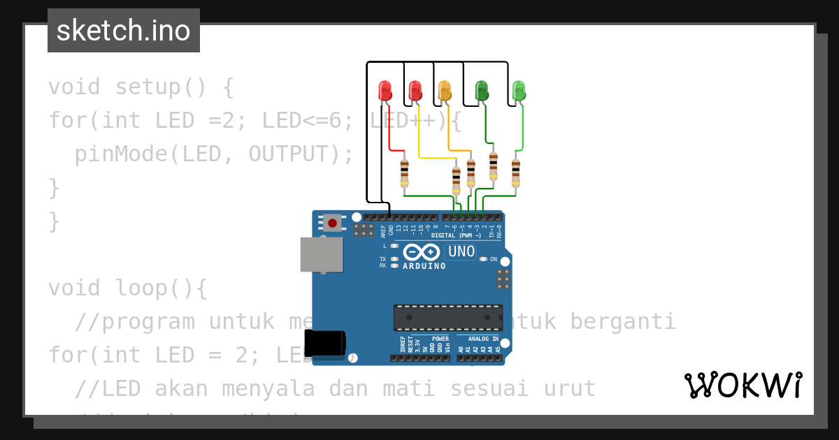 Led Jalan Wokwi Esp32 Stm32 Arduino Simulator 7539