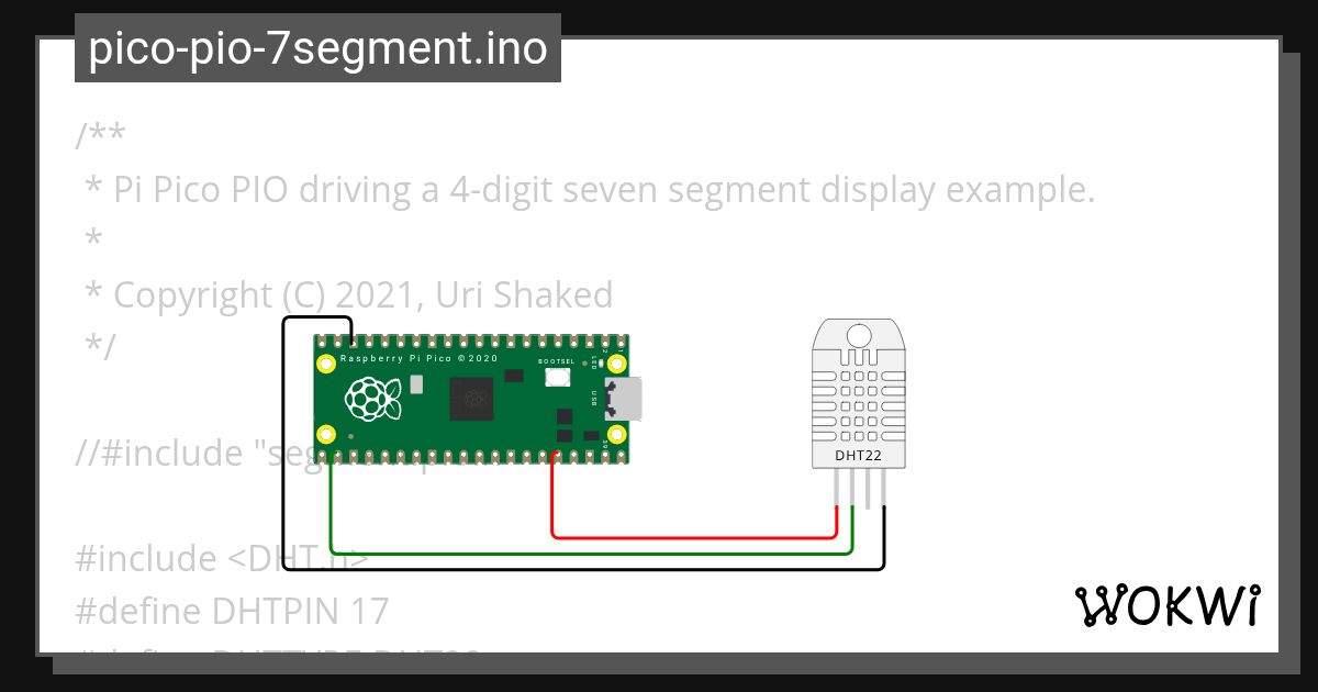 DHT with Raspberry Pi - Wokwi ESP32, STM32, Arduino Simulator DHT with Raspberry Pi - Wokwi ESP32, STM32, Arduino Simulator