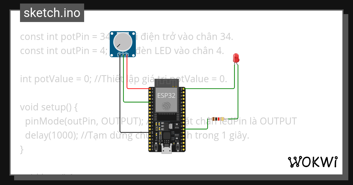 GPIO #1 - Wokwi ESP32, STM32, Arduino Simulator