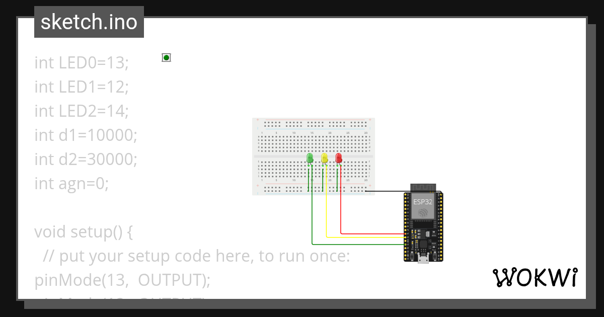 light traffic - Wokwi ESP32, STM32, Arduino Simulator