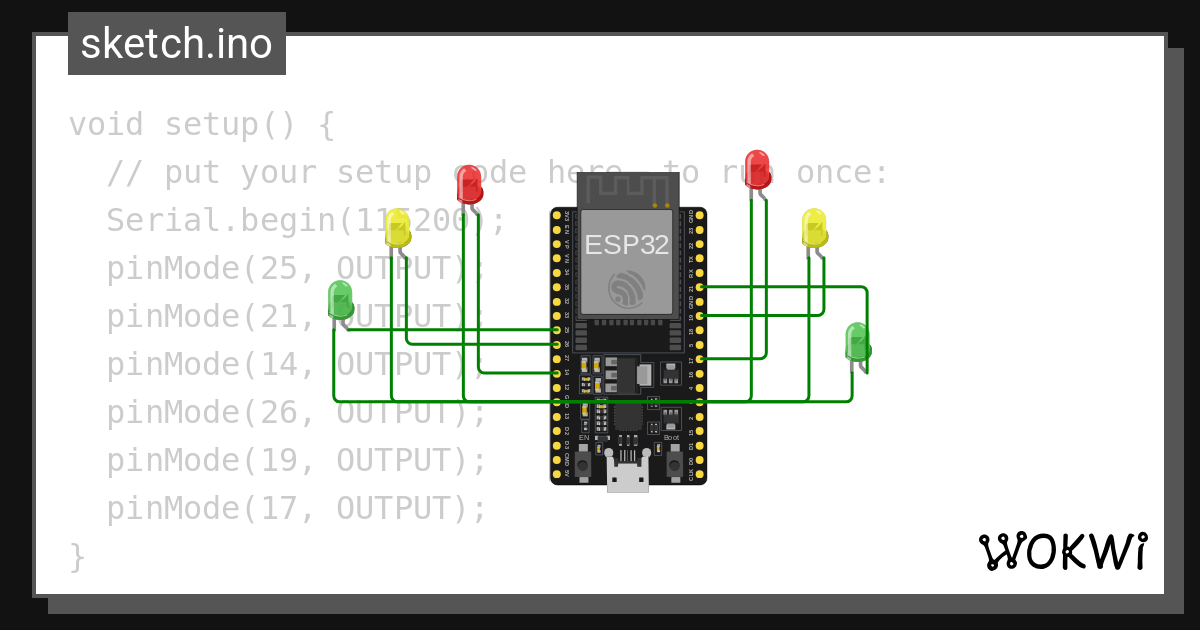 Traffic2 Wokwi Esp32 Stm32 Arduino Simulator