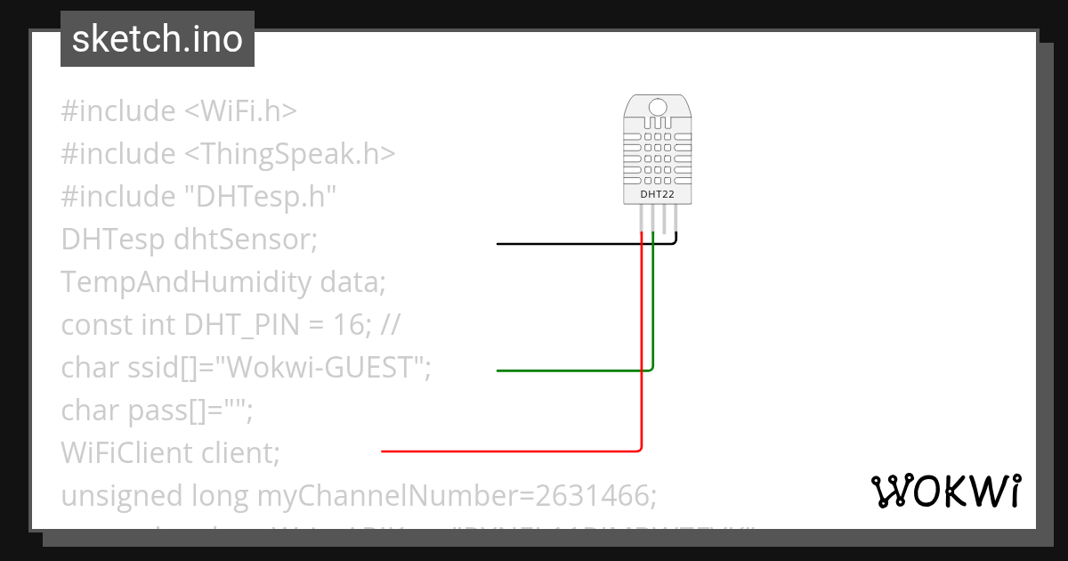 DHT22 WITH CLOUD - Wokwi ESP32, STM32, Arduino Simulator