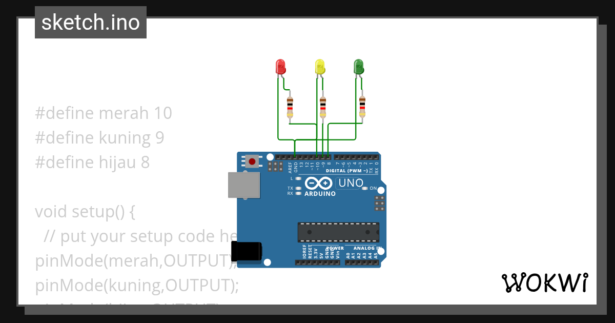 Rayyan Lampu Merah Wokwi Esp32 Stm32 Arduino Simulator