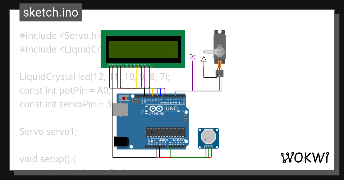 4 แสดงมุมของเซอร์โวมอเตอร์บนจอ Lcd วัตถุประสงค์ แสดงมุมปัจจุบันของ