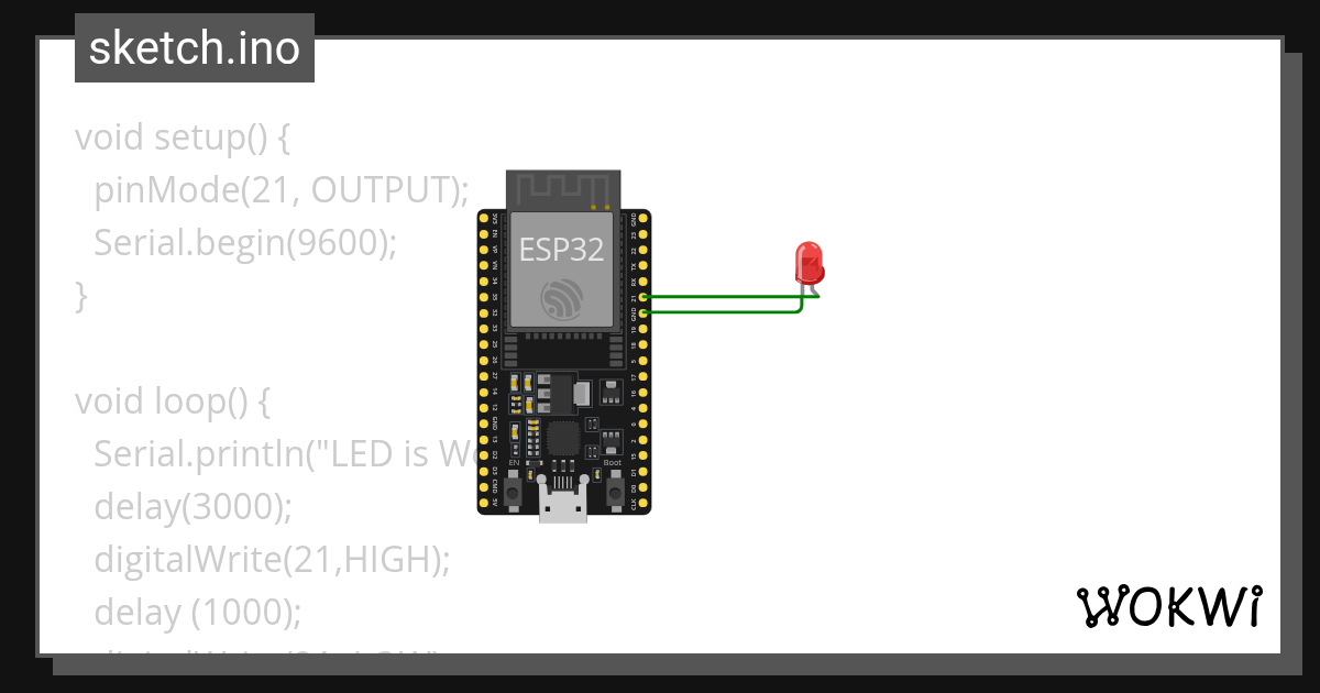 led integration 1 Copy - Wokwi ESP32, STM32, Arduino Simulator