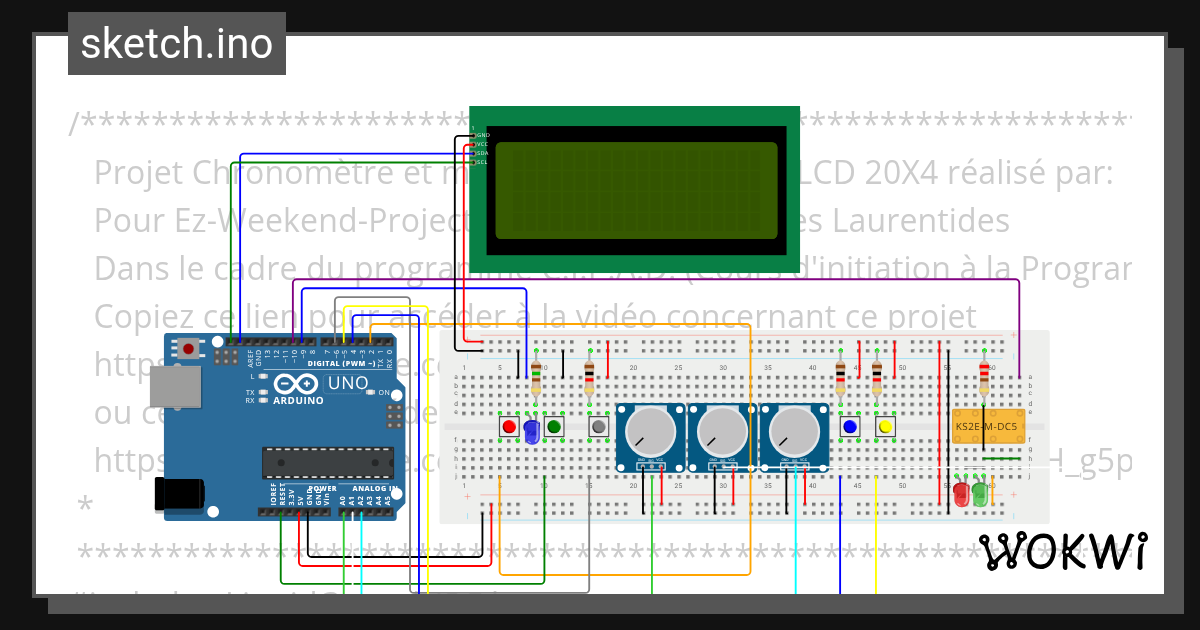 Chronometre & minuteur cyclique sur LCD I2C V4.0 (Work in progress) Copy (2) - Wokwi ESP32 ...
