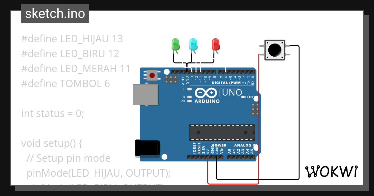 PRAKTIKUM 1 ARDUINO - Wokwi ESP32, STM32, Arduino Simulator