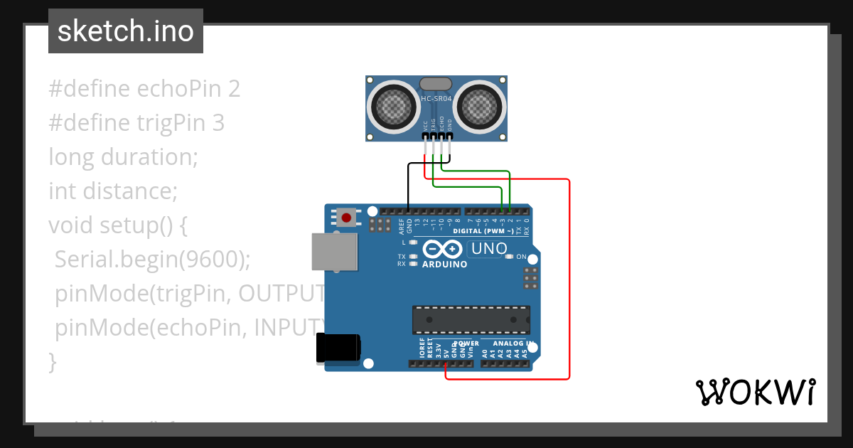 ex12 ultrasonic - Wokwi ESP32, STM32, Arduino Simulator