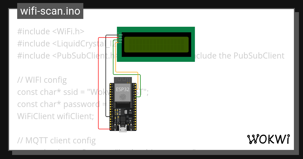 ESP32 WIFI Detector - Wokwi ESP32, STM32, Arduino Simulator