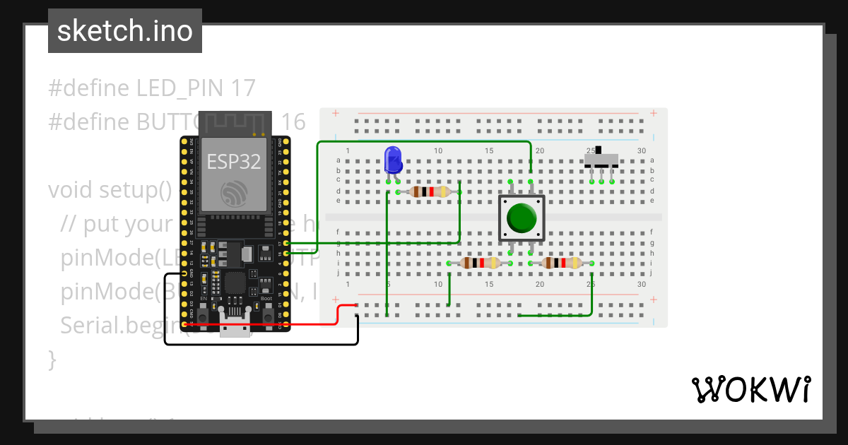 Latihan 1 - Wokwi ESP32, STM32, Arduino Simulator
