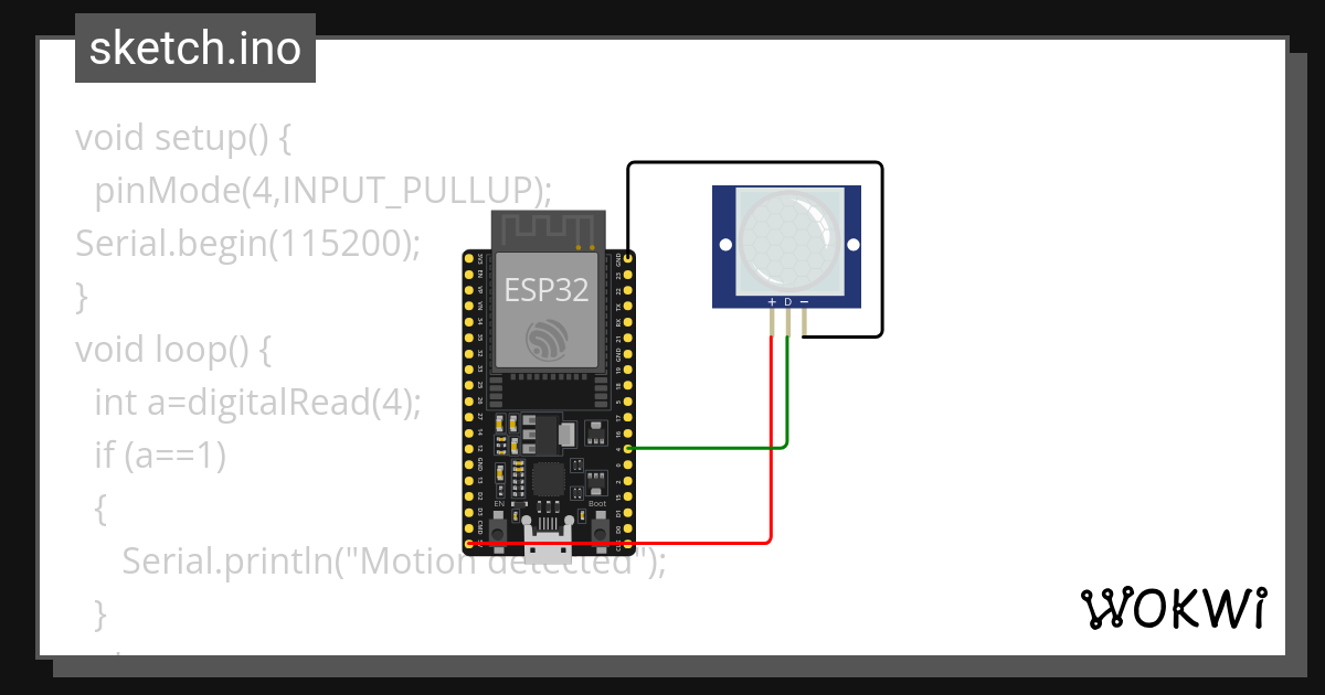Pir Sensor Wokwi Esp32 Stm32 Arduino Simulator 7515