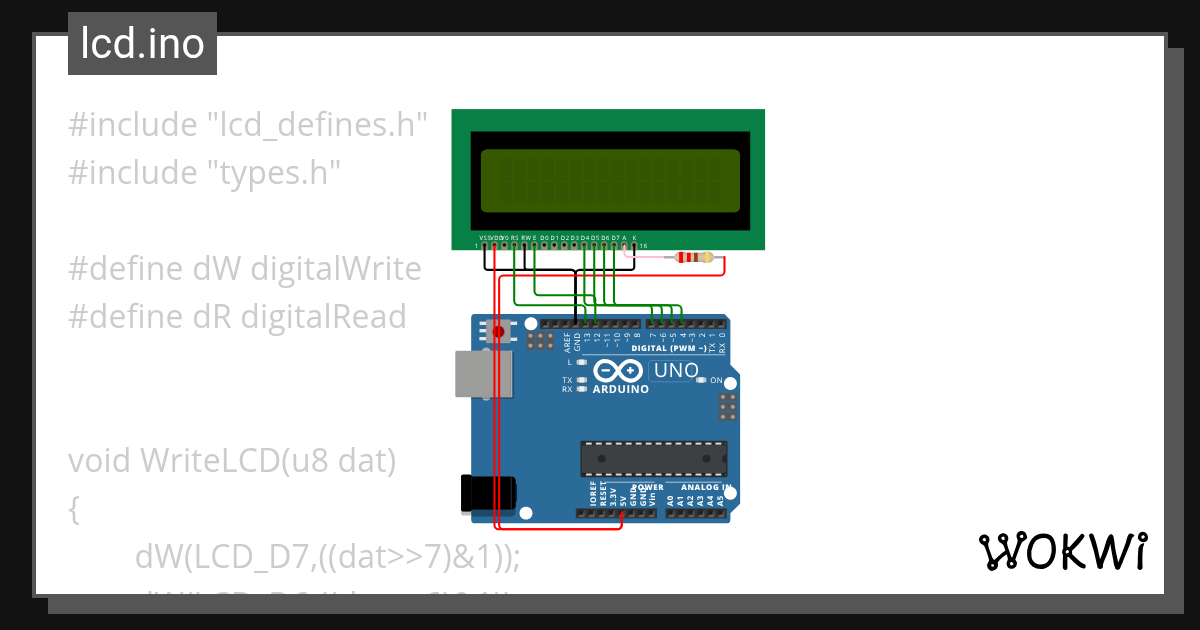 lcd4_wolib.ino - Wokwi ESP32, STM32, Arduino Simulator