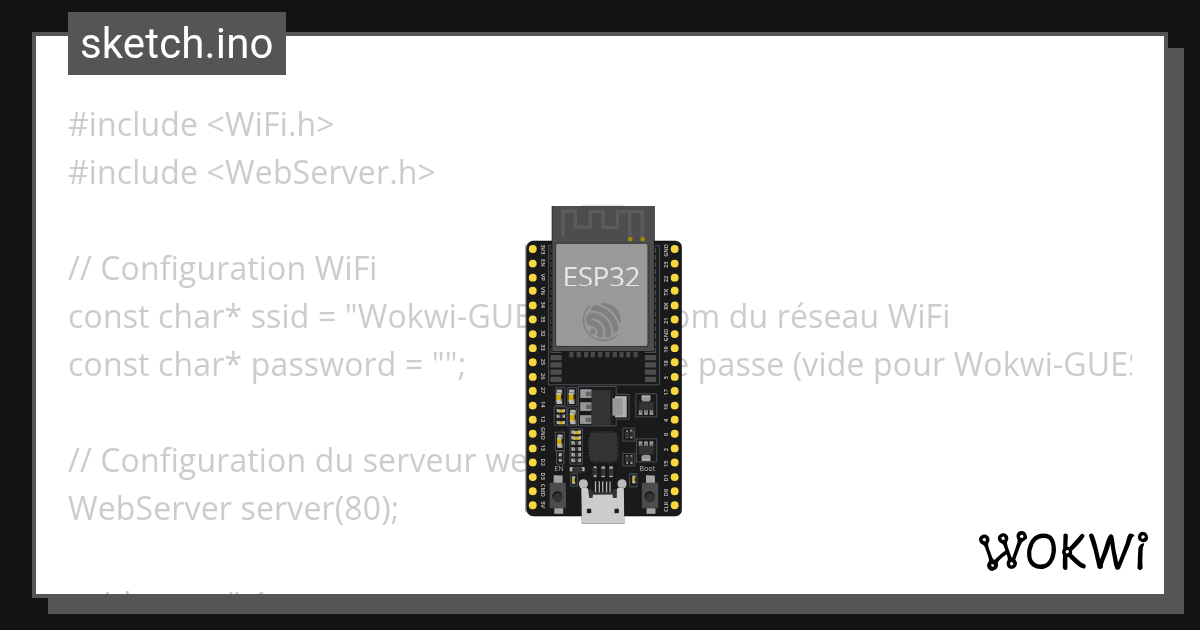connexion with wiFi - Wokwi ESP32, STM32, Arduino Simulator