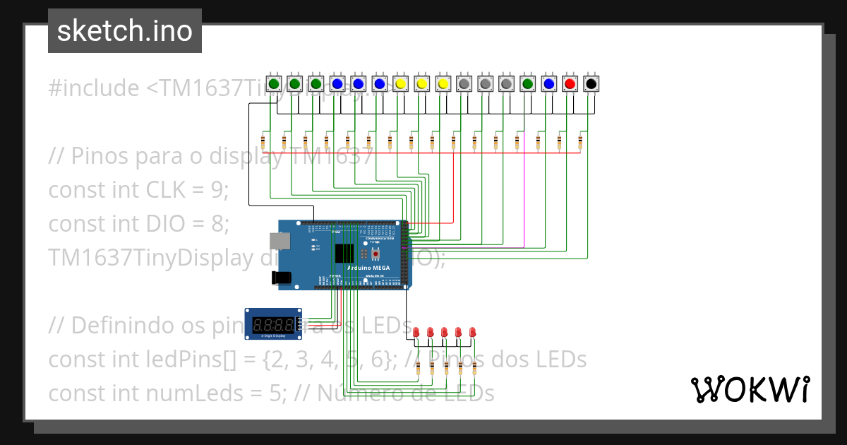 CONTADOR DE PONTOS - Wokwi ESP32, STM32, Arduino Simulator